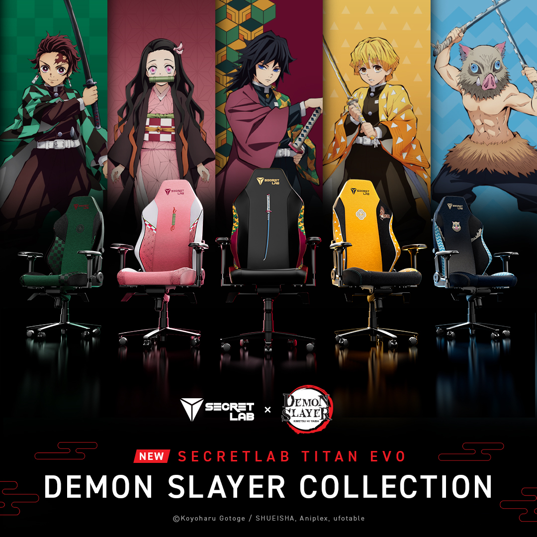 The Demon Slayer Secretlab Chair Comes With A Color Changing Sword ...