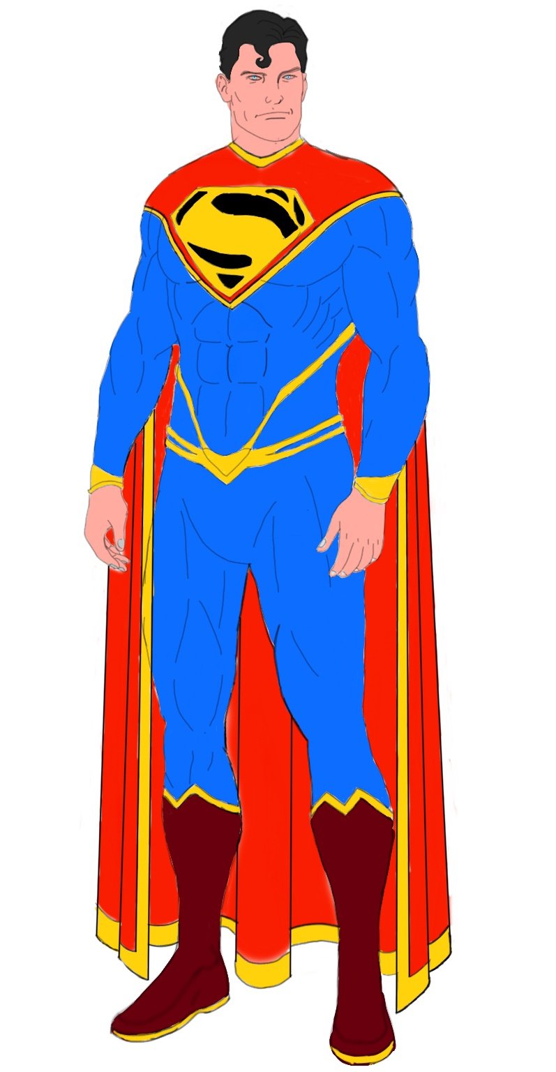 Superman Standing Drawing
