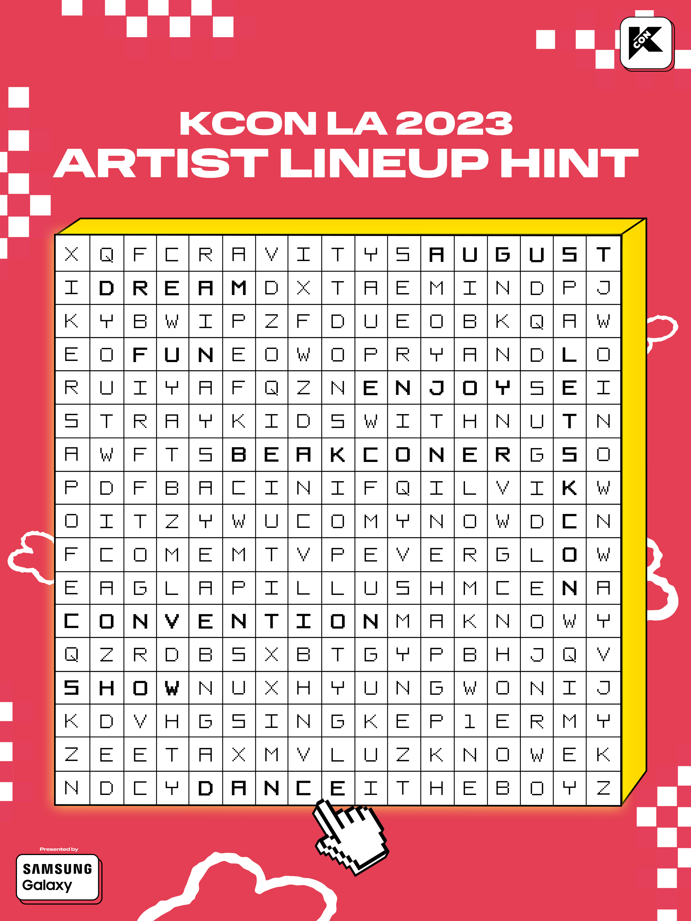 KCONUSA on Twitter: "🧐Artist Line-up Hint : Crossword Puzzle Guess who? Get ready to uncover the ...