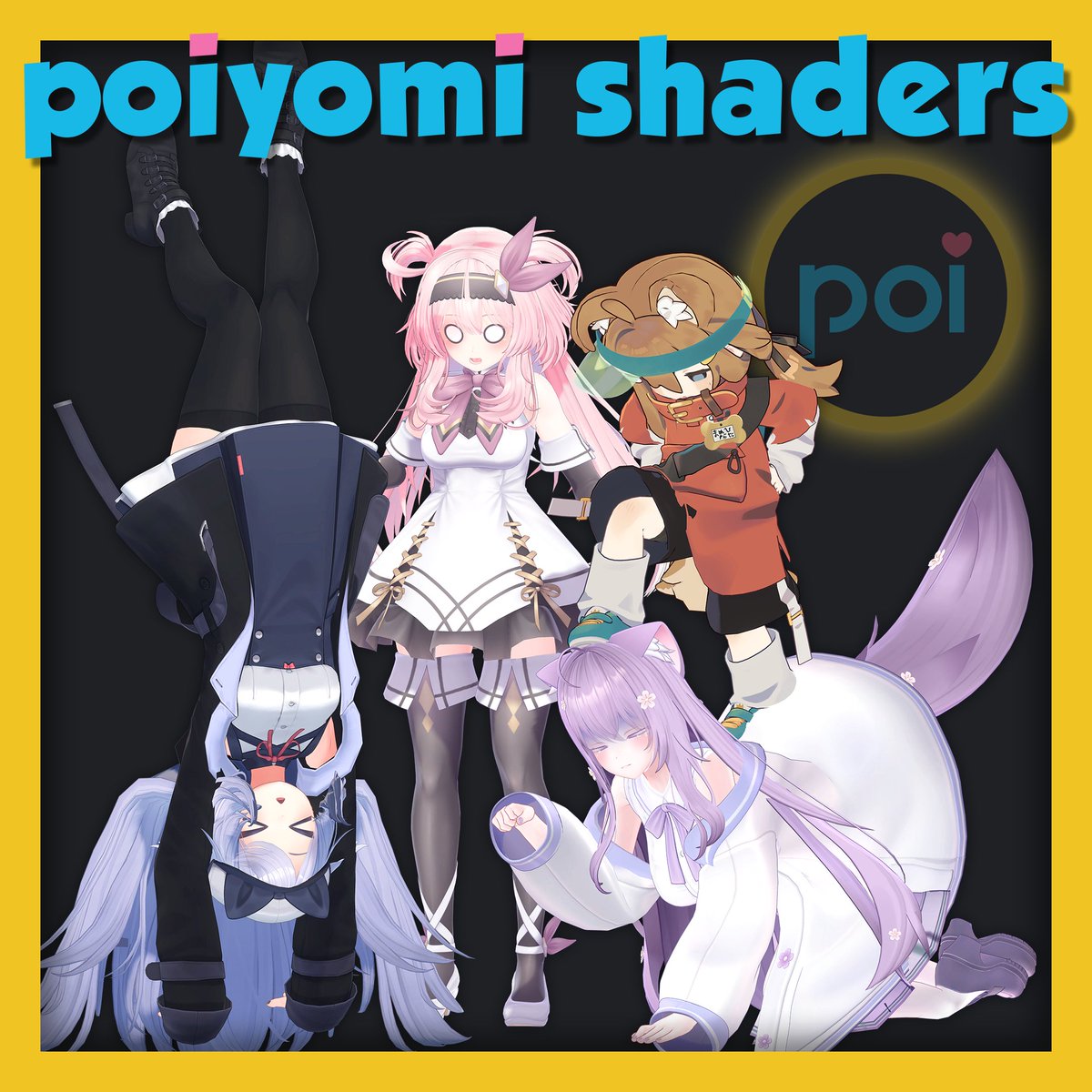 poiyomi on Twitter: "3 avatar material packs and the toon shader should be released on booth ...