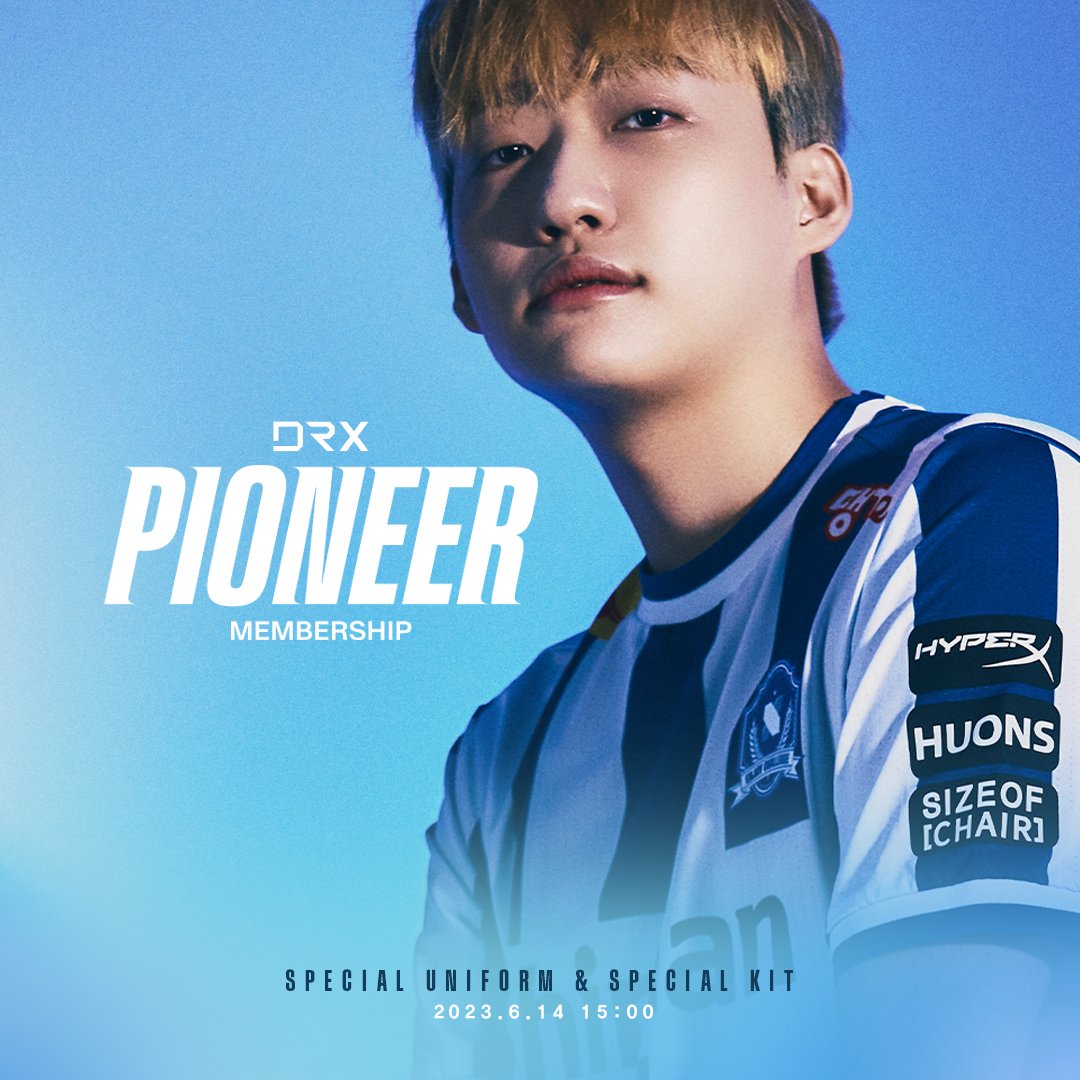 DRX on Twitter: "2023 DRX PIONEER PIONEER SPECIAL UNIFORM & KIT 06.14 15:00 KST https://fan.drx ...