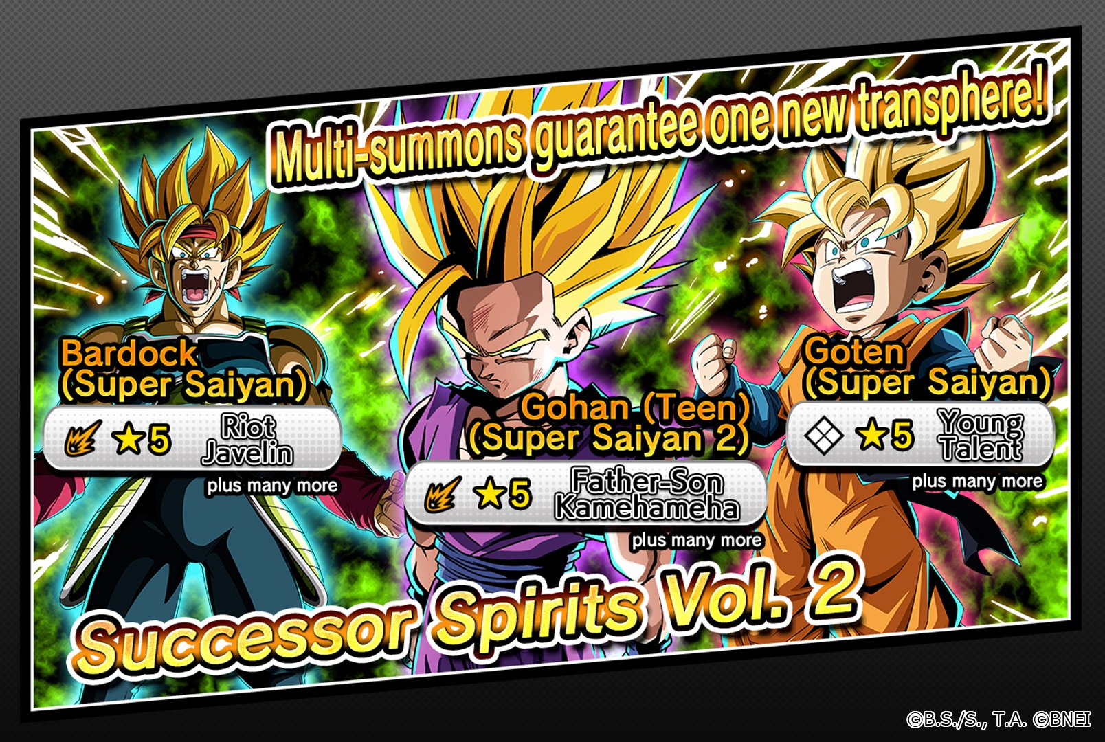 Dragon Ball: The Breakers on Twitter: "Spirits of Successor Vol.2 ! Three new Transpheres are ...