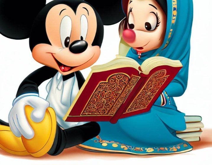 Mickey Mouse Reading Clipart