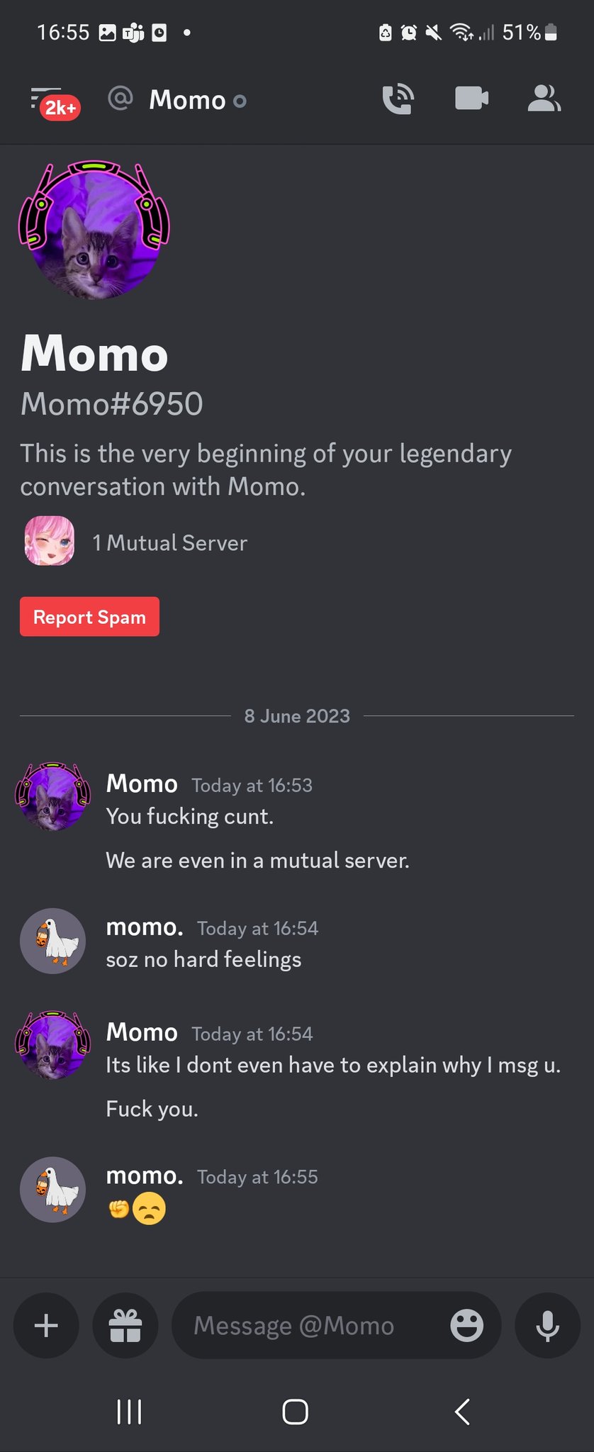 momo 🖤 on Twitter: "no way people r acc messaging me on disc bc i took the name momo https://t ...