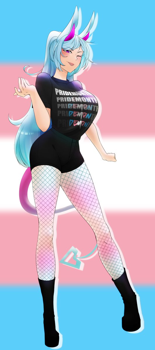 🔞CapricornDemon🔞 on Twitter: "RT @OniBunnyVtuber: I am the Trans Pride Onibunny! Thank ...