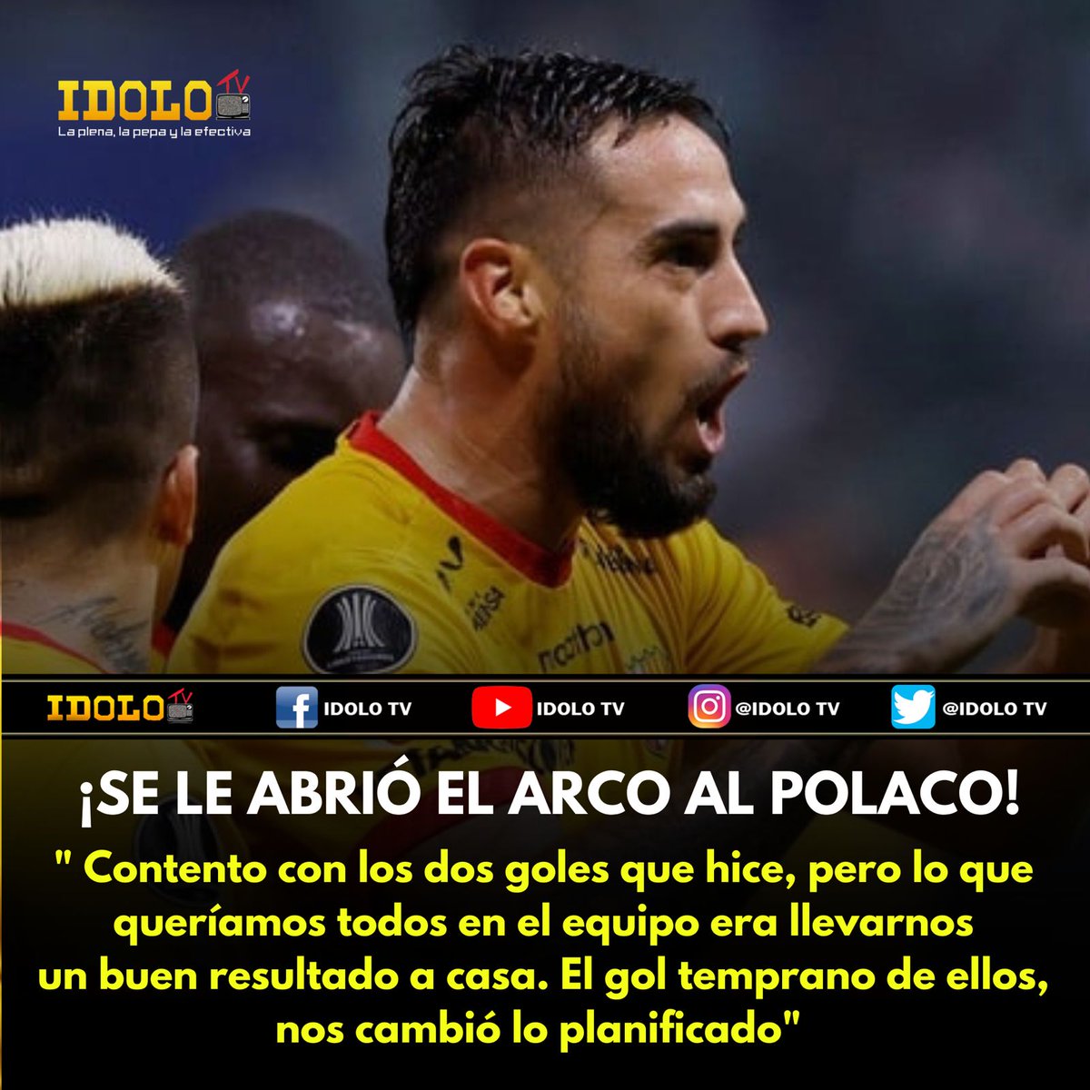Idolo Tv On Twitter Se Le AbriÓ El Arco Al Polaco‼️🙏 🗣 Contento Con