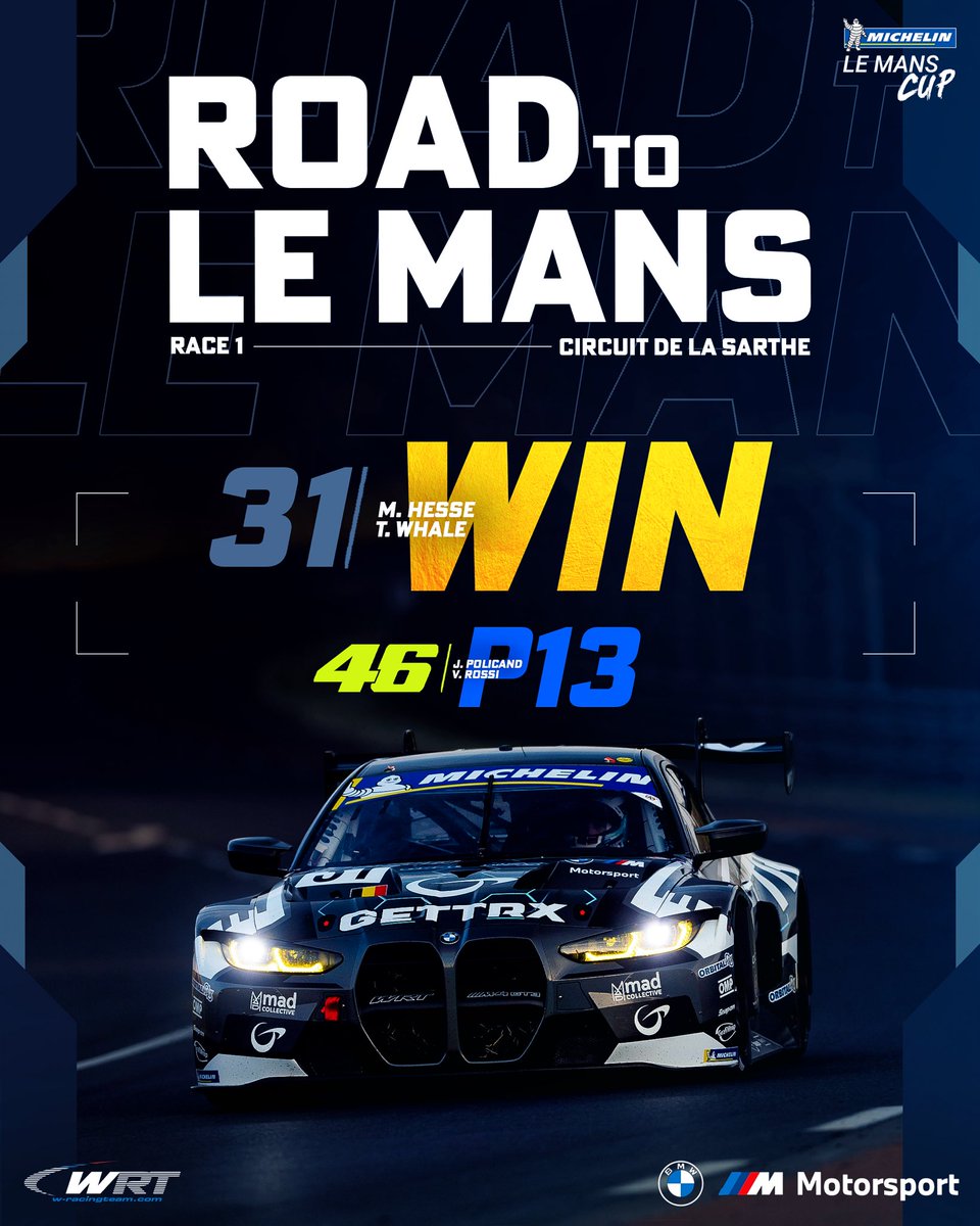 WRT - W Racing Team on Twitter: "TEAM WRT CLAIMS VICTORY AT LE MANS 🏆 It’s win number two of the ...