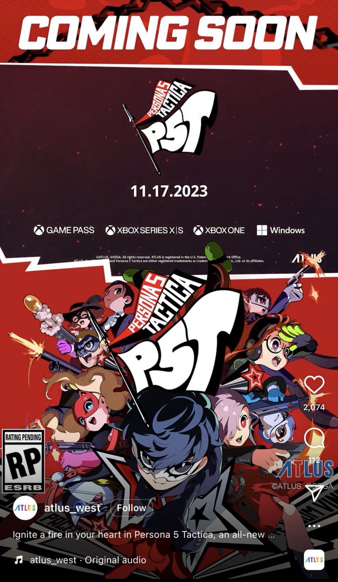 OmegaKatanaXIII on Twitter: "RT @Genki_JPN: Persona 3 Reload and Persona 5 Tactica leaked on the ...