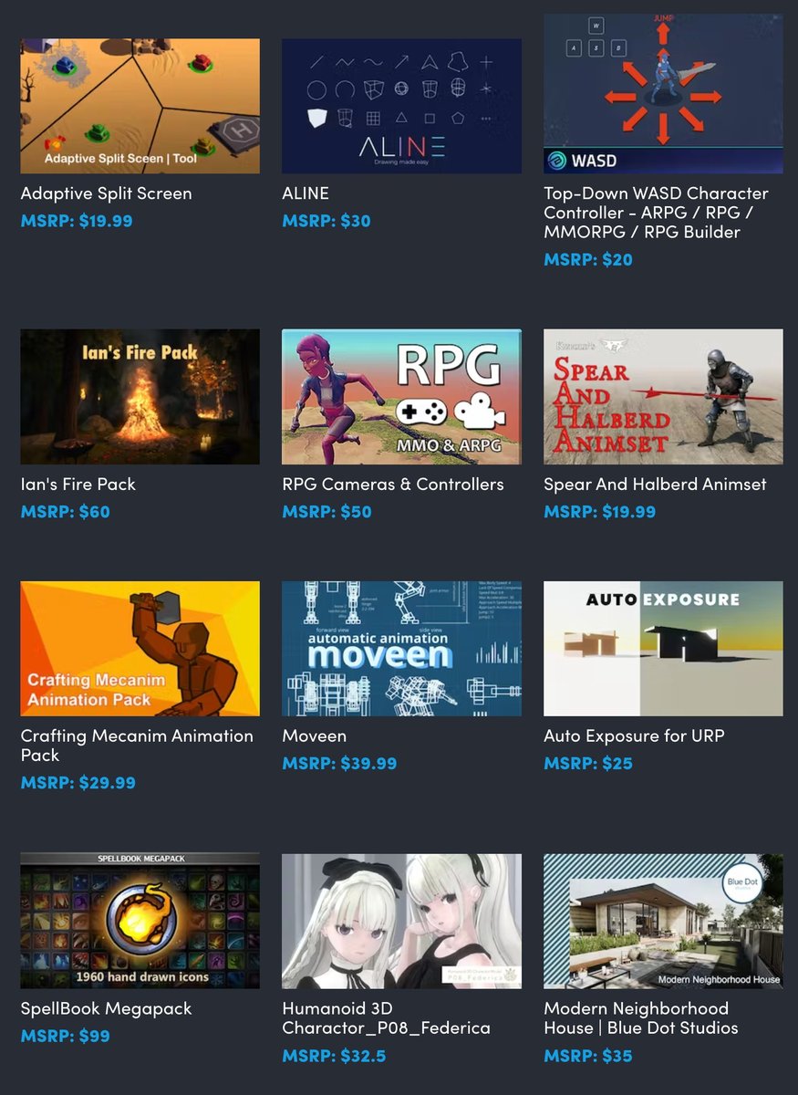 AssetSaleLove @汗人柱 on Twitter: "【Unity x Humble Bundle】⚡️アセットストア公式 Unityゲームクリエイター向けの隠れた逸品ツールと ...