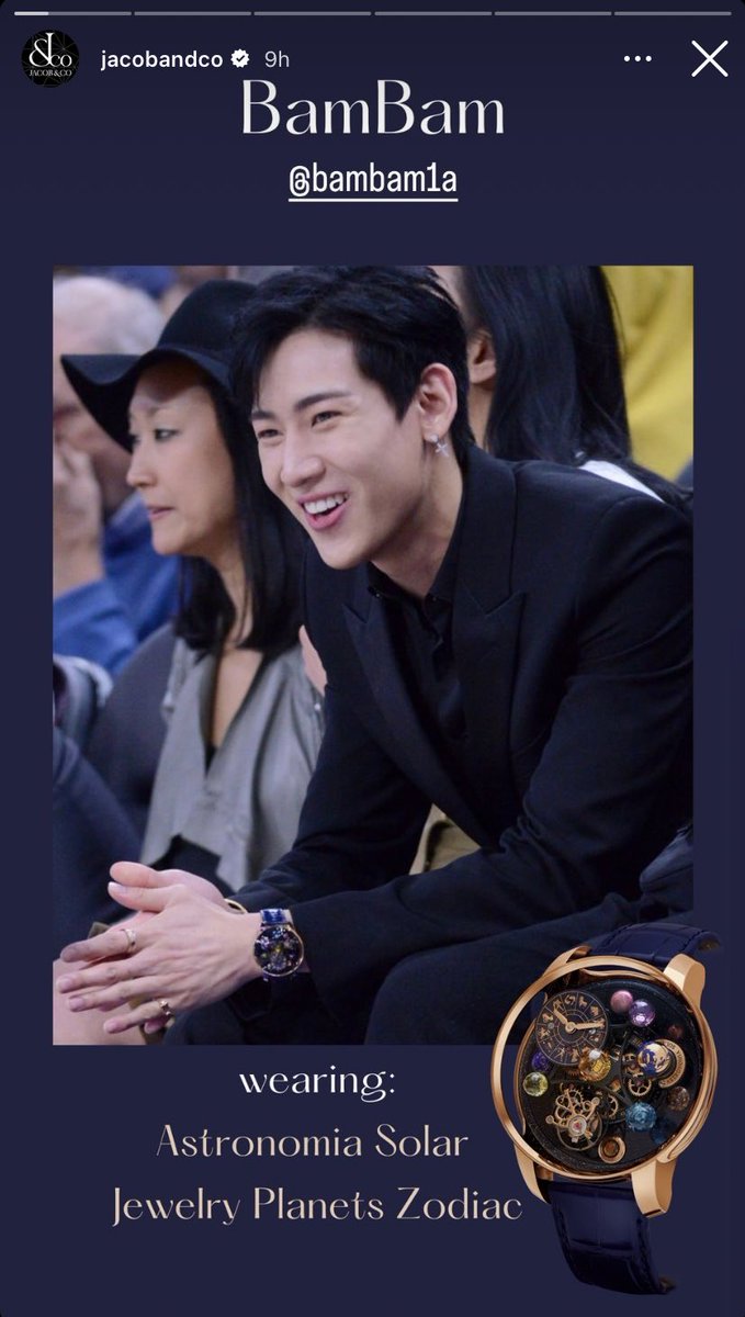 mooty on Twitter: "พึ่งเห็น JACOB & CO ลงน้องแบมอีกแล้ววว😆 BAMBAM GM 09JUNE #BamBam #뱀뱀 @BamBam1A"