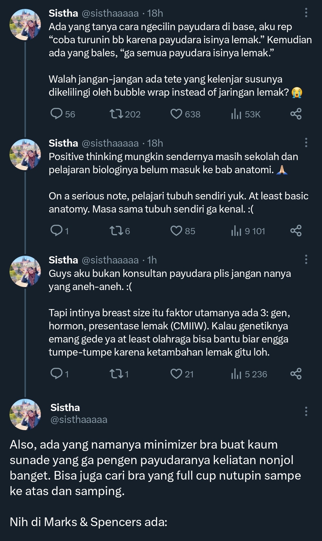 Sistha on Twitter: "@elsolros Mbak, “ga semua payudara” sama “payudara ga semuanya lemak” itu ...