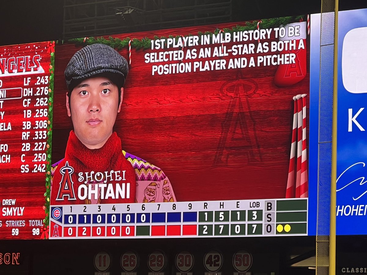 Full Count Mlb取材班 On Twitter 12月のクリスマス当日まで残り半年⌚ エンゼルス カブス 戦は「クリスマス・イン・ジュン」として開催されました🎄 大谷