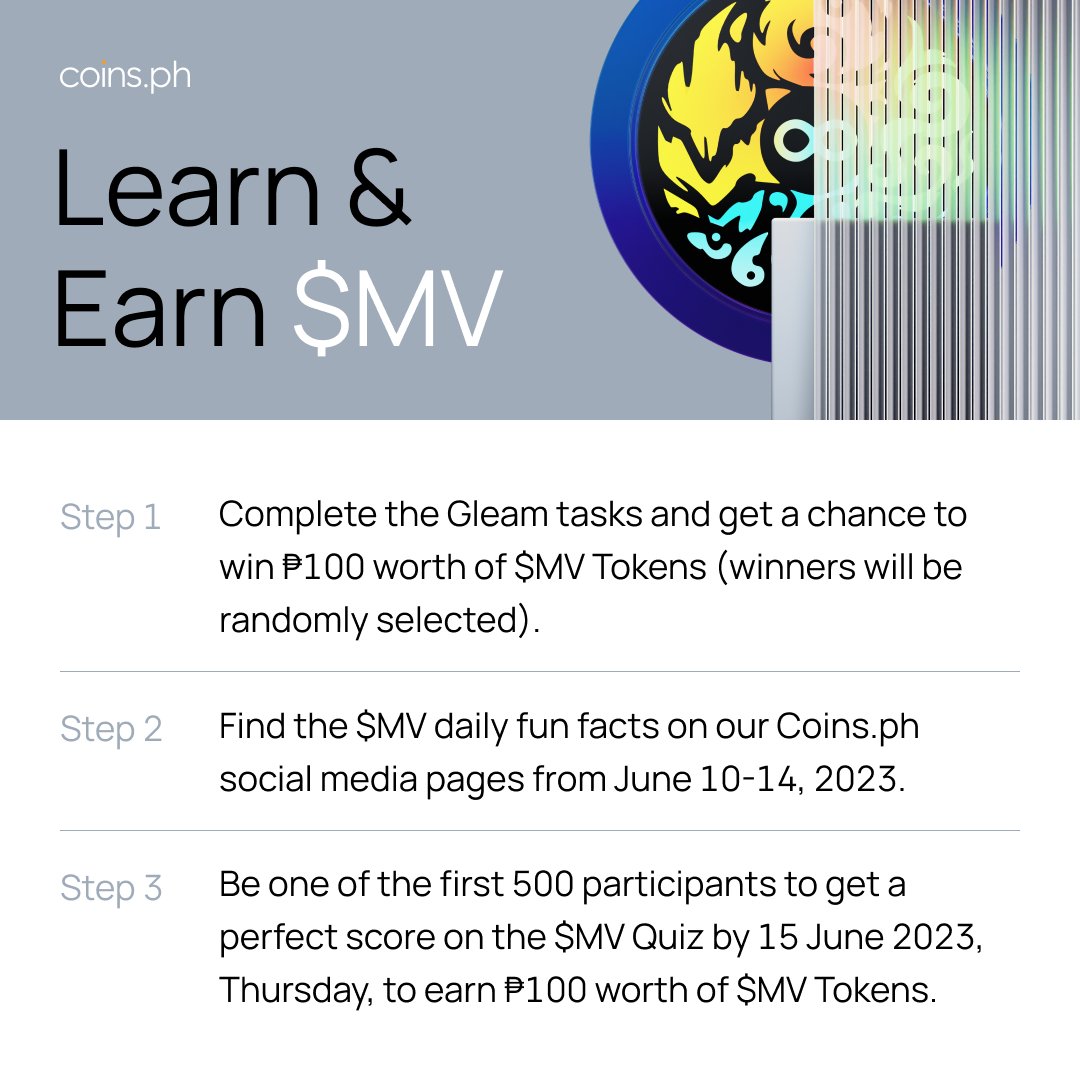Coins.ph on Twitter: "Learn @genso_meta, Earn $MV 🚀 Join our #LearnandEarn and win up to ₱200 in ...
