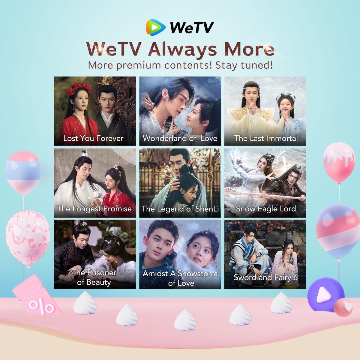 WeTV Malaysia on Twitter: "Happy 4th Anniversary to WeTV! 🎉🥳 VIP flash sale up to 50% off begins ...