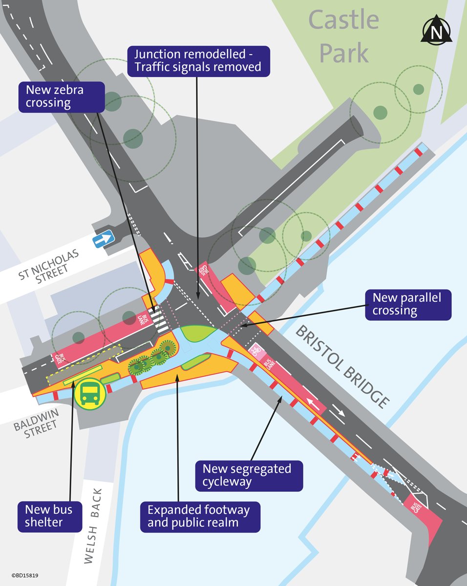 Bristol City Council on Twitter: "Work is starting on Monday to make walking and cycling across ...