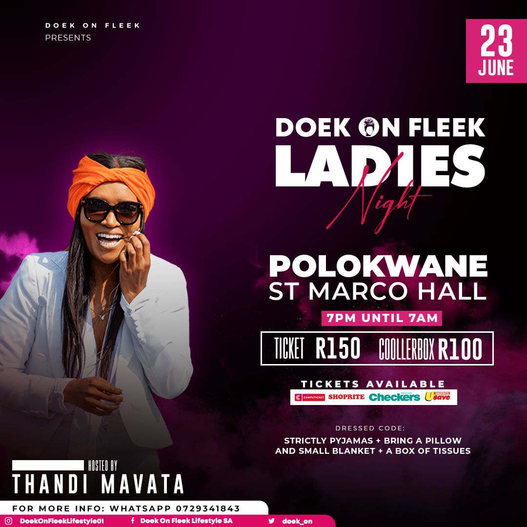 DOEK ON FLEEK LIFESTYLE on Twitter: "Doek on Fleek Ladies Night Pillow Talk with Thandi Mavata ...