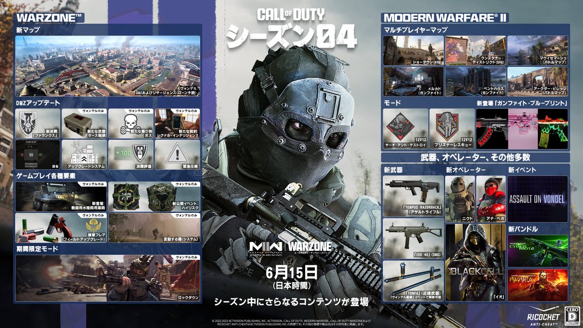Call of Duty Japan on Twitter: "Call of Duty #Warzone と #MWII のシーズン04の注目ポイントはこちら 🏠 新Warzoneマップ ...