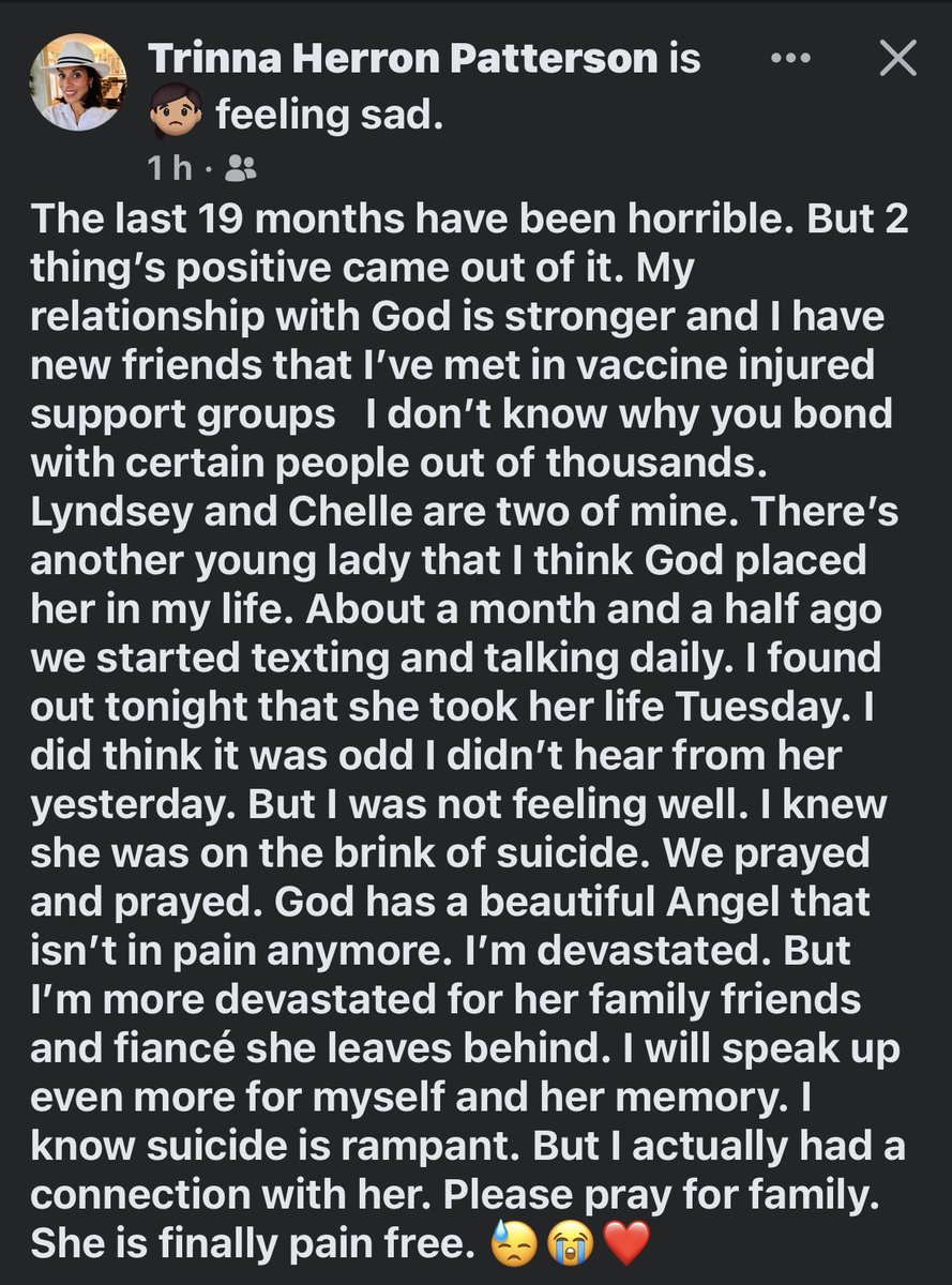 💚Lyndsey, RN💋 on Twitter: "~> vax injury suicide alert