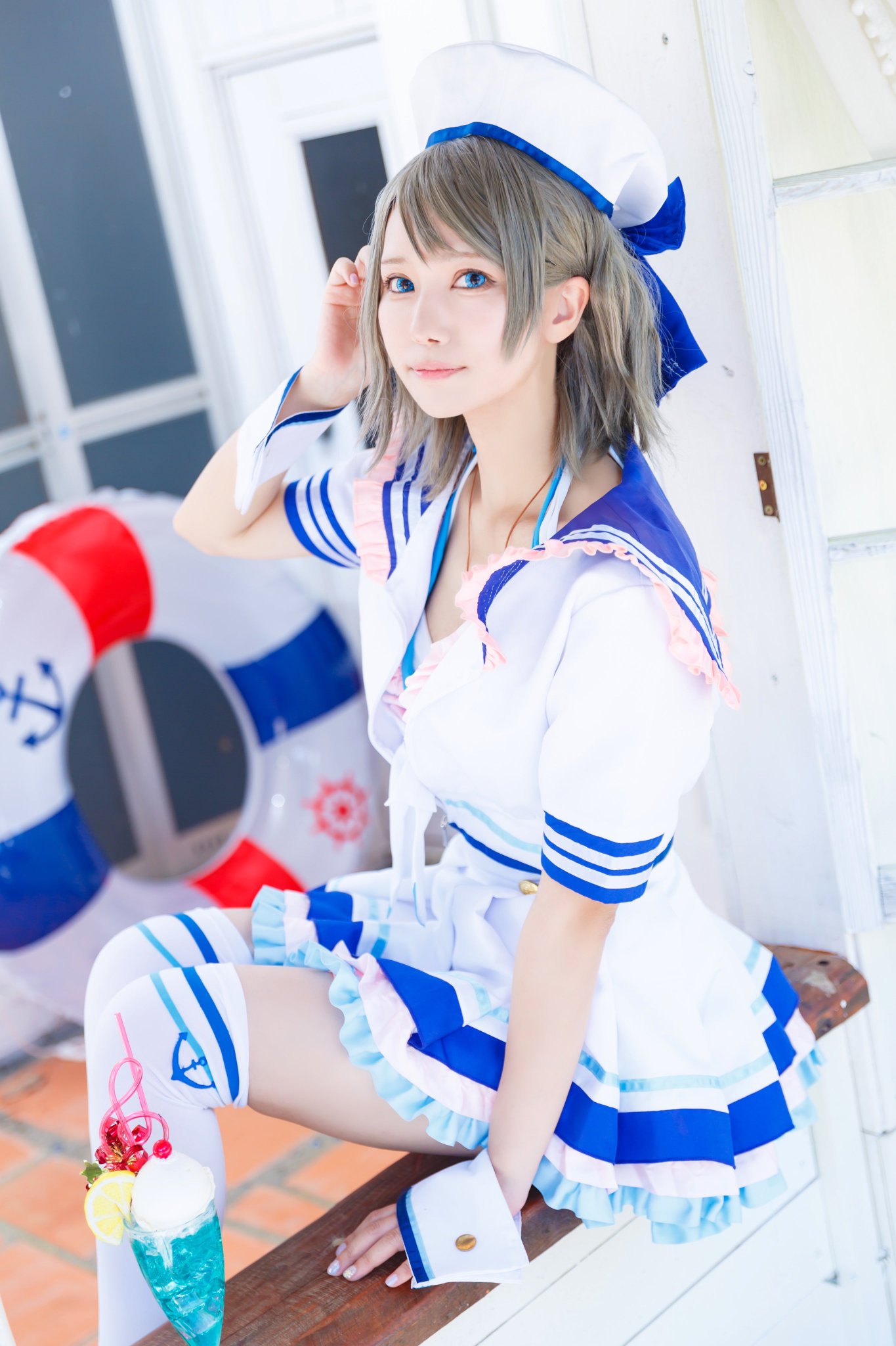 Simuna on Twitter: "#cosplay LoveLive! Sunshine!! Aqours 渡辺曜 G'sマガジン水着 #2 cosplayer.@_naa00 ...