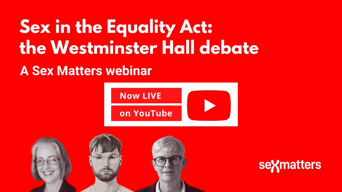 Sex Matters On Twitter Sex In The Equality Act The Westminster Hall