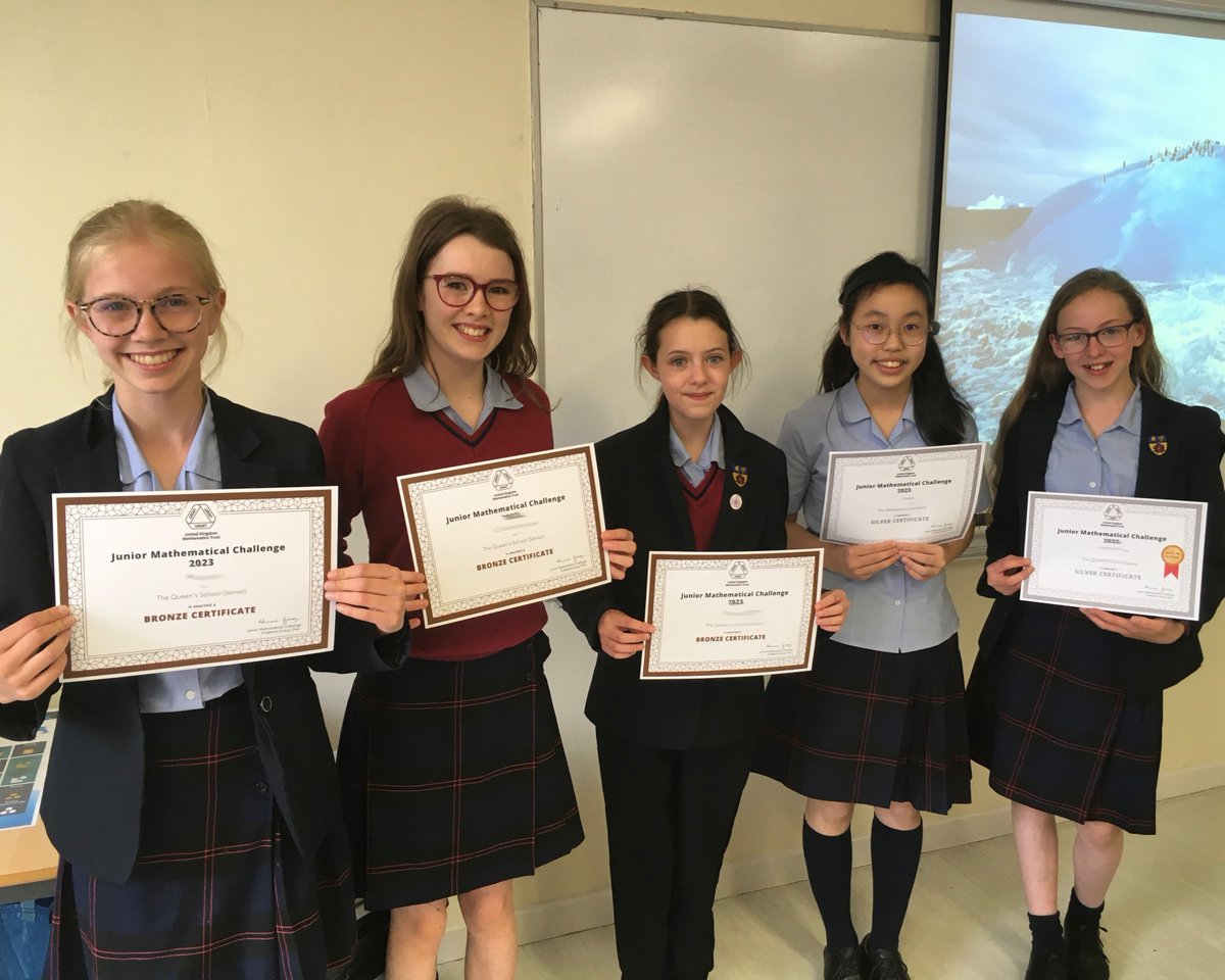 The Queen's School on Twitter: "Well done to all our Y7 pupils who took part in the UKMT Junior ...