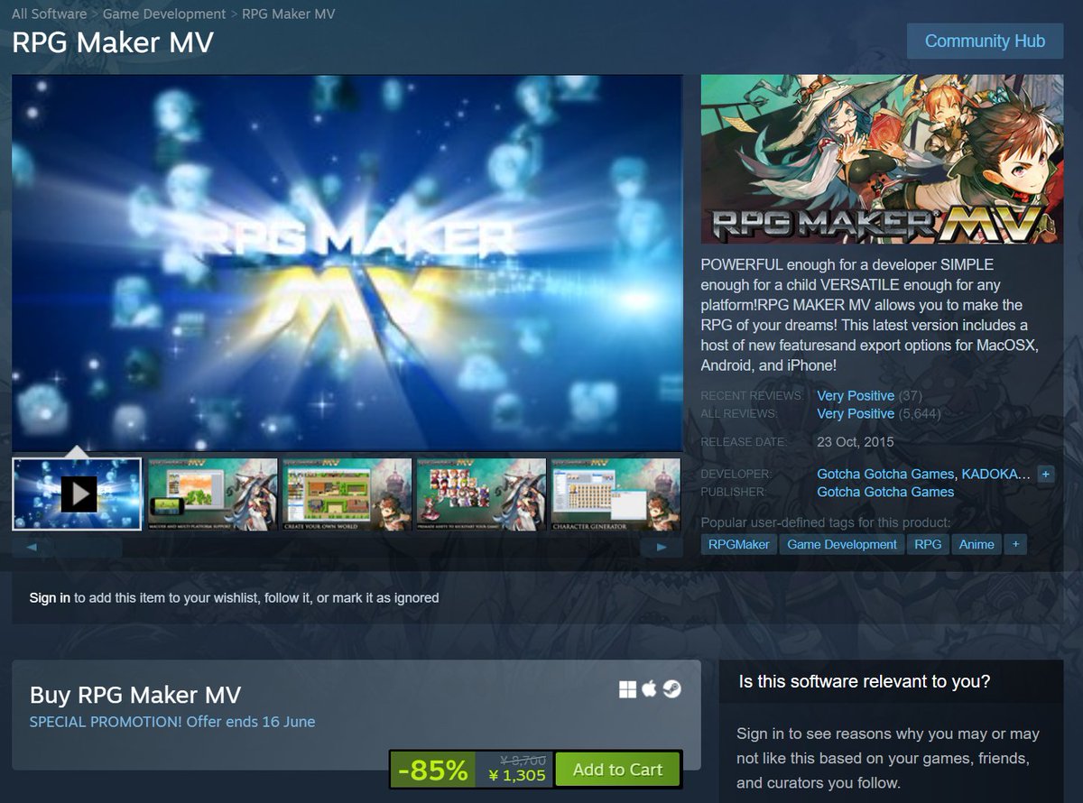 RPGMakerSeries on Twitter: "Maker series titles are on SALE now! Don't miss out this BIG deal ...