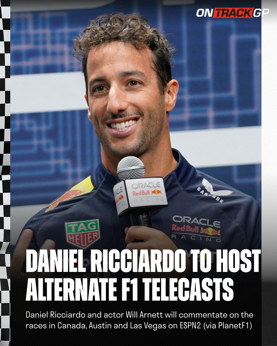 PlanetF1 on Twitter: "Daniel Ricciardo will make his commentary debut on 'The Grandstand' at the ...