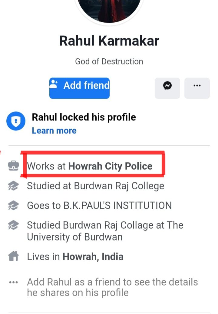 Anshul Pandey on Twitter: "RT @Anshulspiritual: Hello @hwhcitypol a person named Rahul Karmakar ...