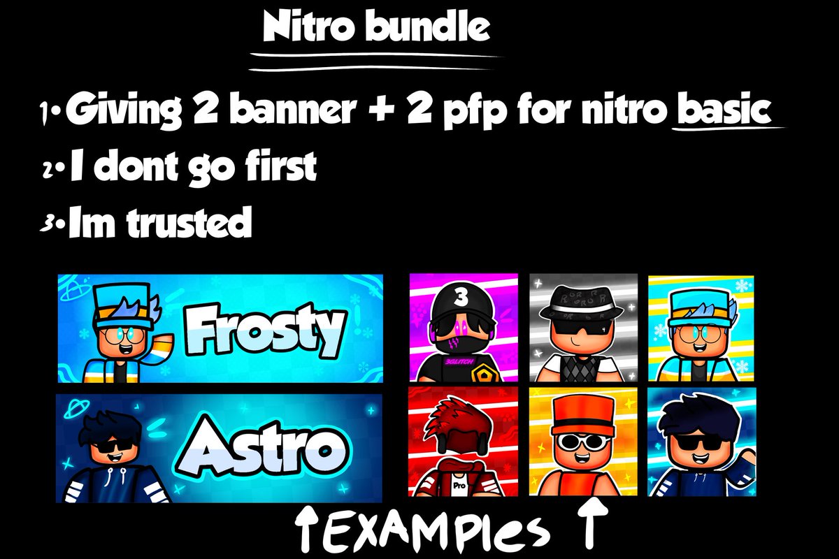 SimplyLaughing (COMMISIONS OPEN! 0/5) on Twitter: "Giving 2 banners and 2 pfps for nitro just dm ...