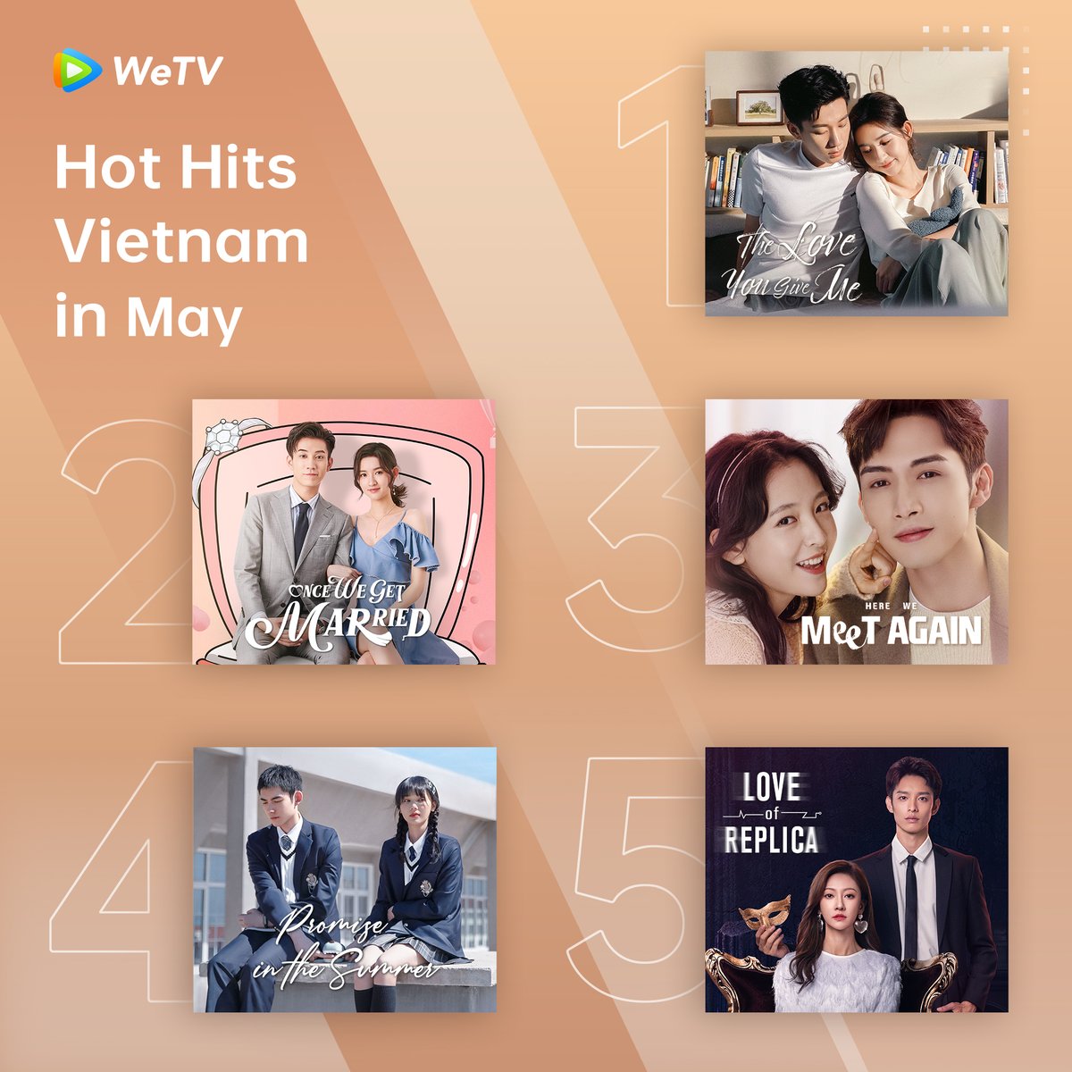 WeTV.Official on Twitter: "#WeTV VN Hot Hits in May🔥 #TheLoveYouGiveMe #你给我的喜欢 #OnceWeGetMarried ...