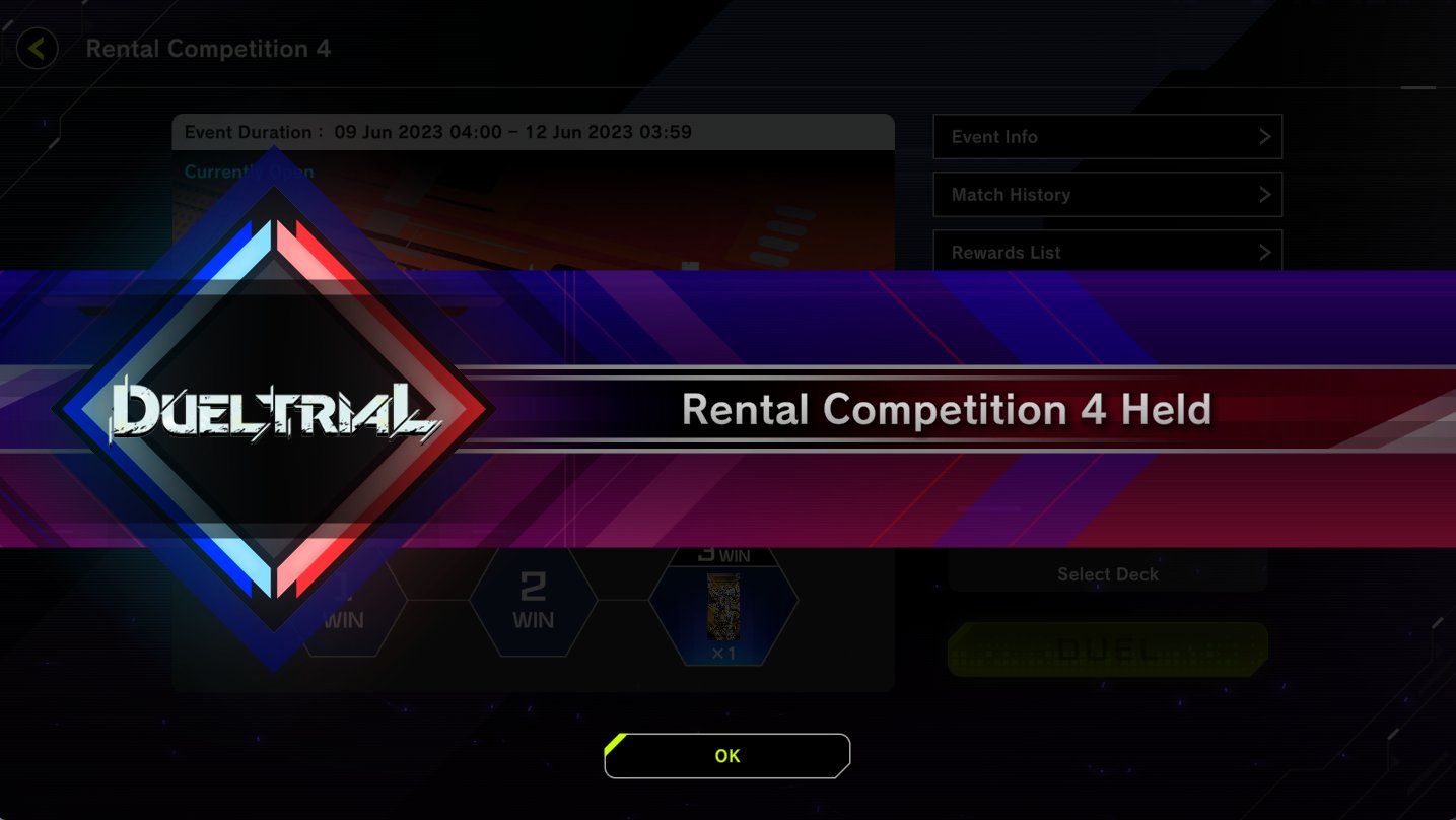 Yu-Gi-Oh! Master Duel Guide on Twitter: "The Duel Trial: Rental Competition 4 Mini-Event is now ...