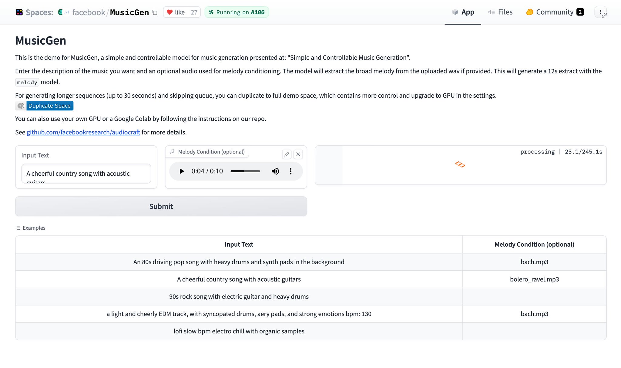 Hugging Face on Twitter: "RT @Thom_Wolf: This new MusicGen model from Meta is seriously ...