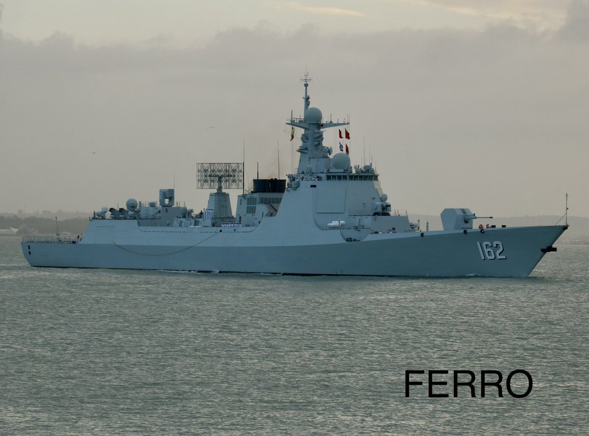 WarshipCam on Twitter: "PLA Navy Type 052D destroyer Nanning (162) coming into Cadiz, Spain ...