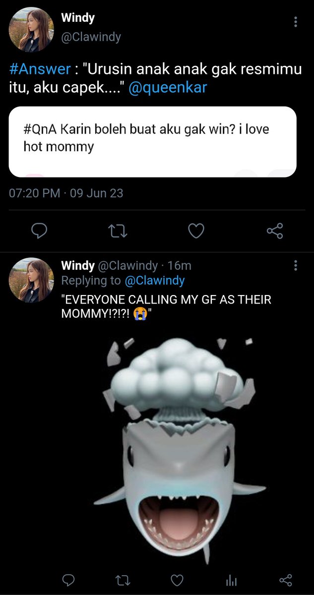 sam on Twitter: "14. "# QnA Karin boleh buat aku gak win? i love hot mommy" - lelah dia, nder # ...