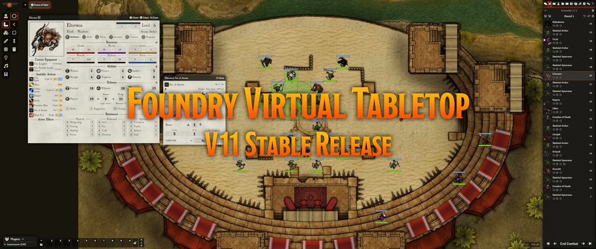 Foundry VTT on Twitter: "Foundry Virtual Tabletop Version 11 Build 301 is now available with ...