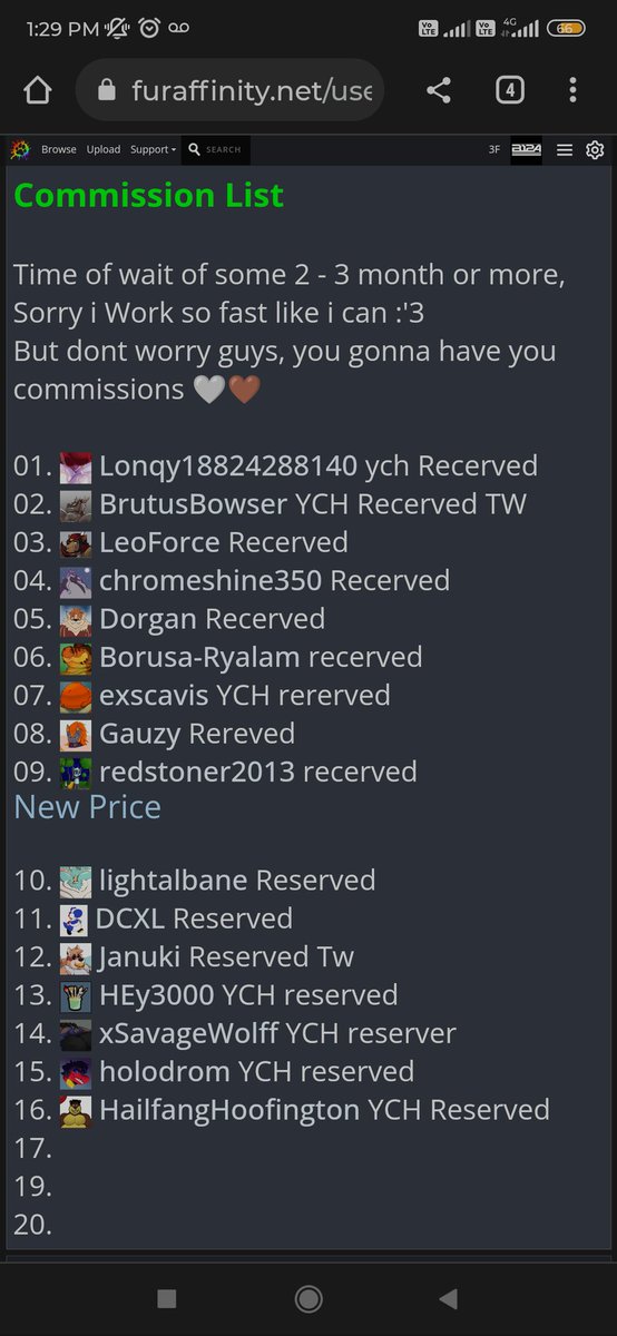 Helix on Twitter: "Commission list Update"