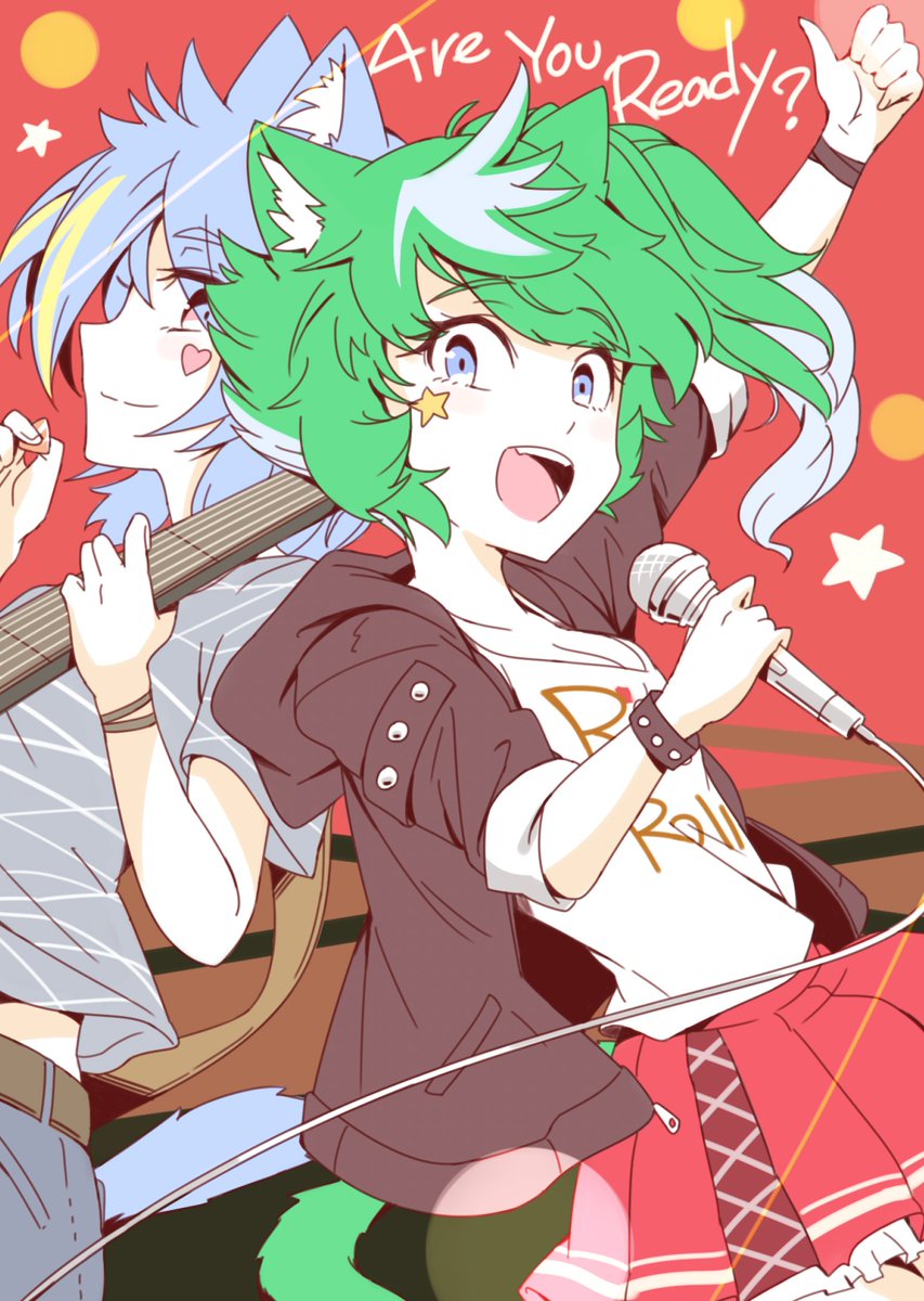 Rikin リトル・シャノワールの日常 On Twitter 「ロックの日」間に合いませんでした🥲🎵 イラスト オリジナルキャラクター ロックの日