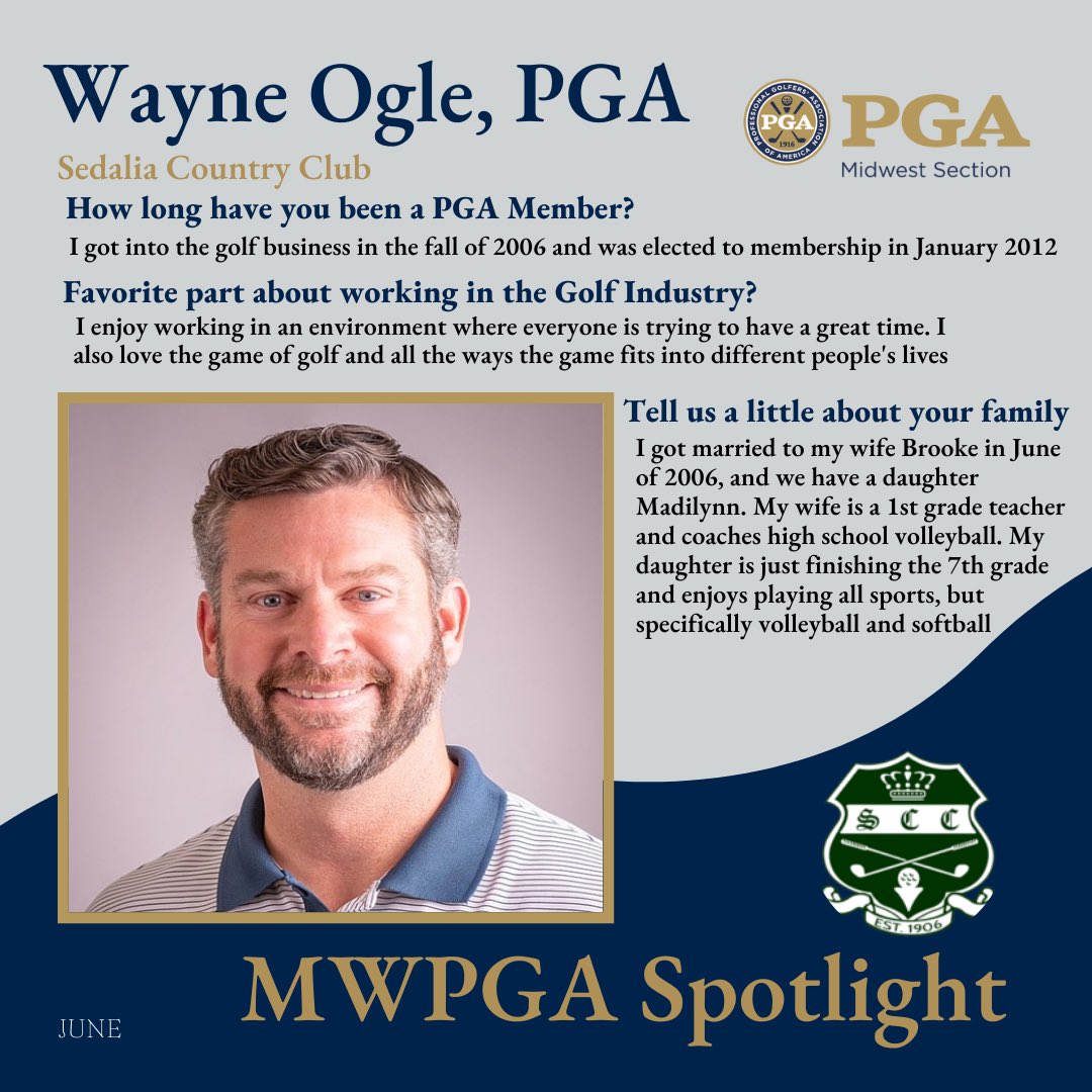 Midwest Section PGA on Twitter: "The MWPGA Golf Professional Spotlight is where we showcase and ...