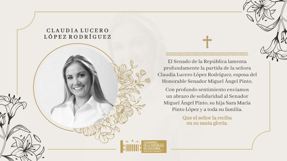 Senado de la República 🇨🇴 on Twitter: "El Senado de la República lamenta el fallecimiento de ...