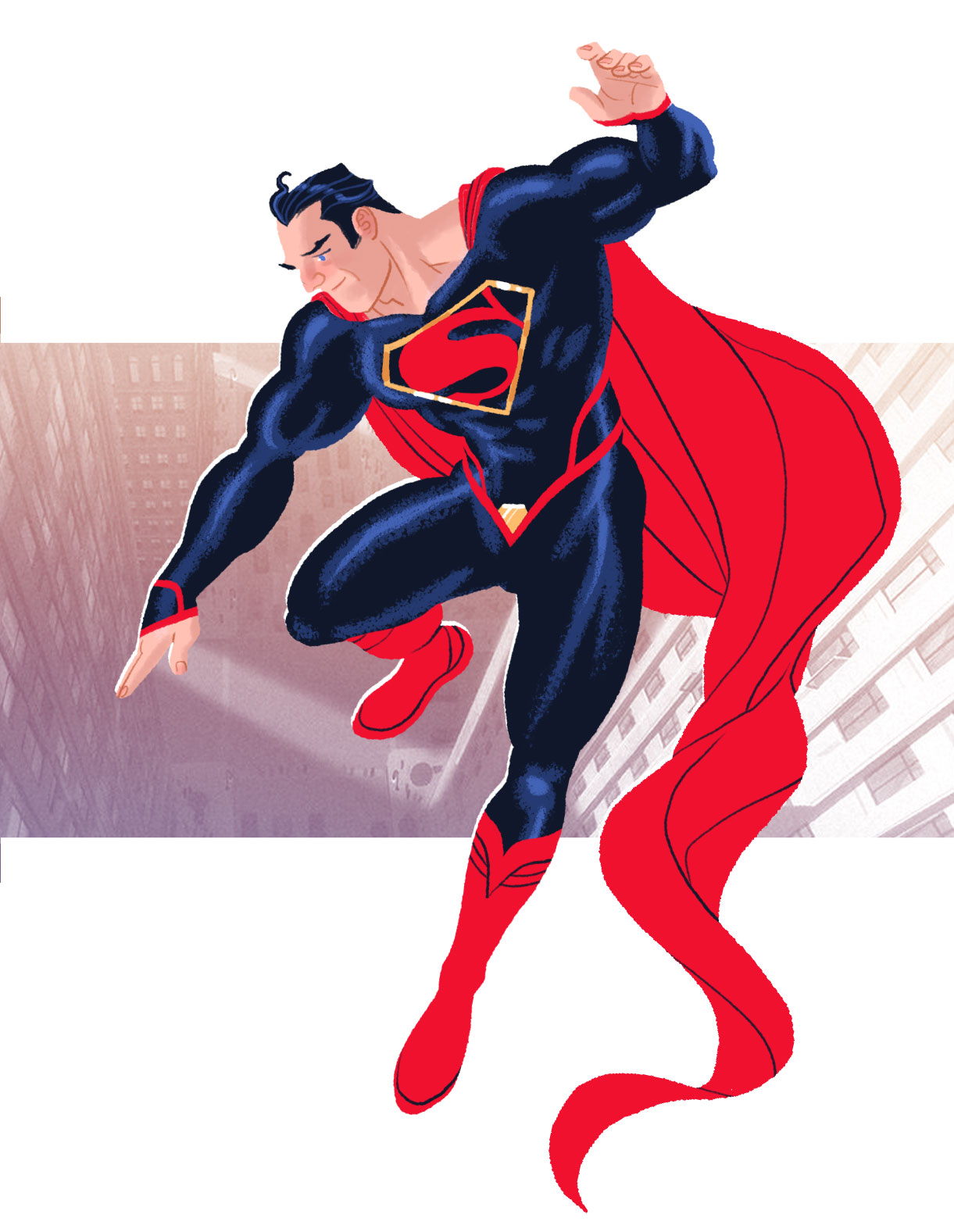 Superman Flying Vector