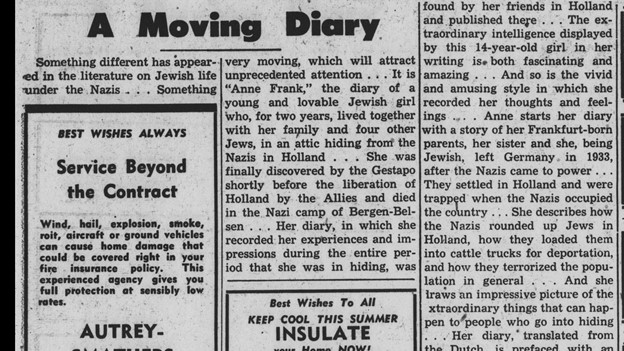 NEH on Twitter: "RT @ChronAmLOC: On this day in 1942, Anne Frank ...