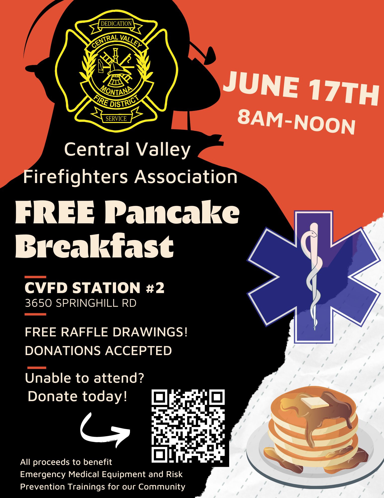 Firefighter Pancake Breakfast Flyer