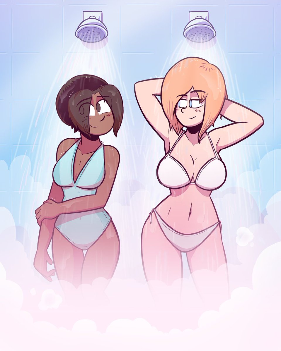 Saucy comics on Twitter: "Dev won the pin-up poll, but Jess insisted on participating too"