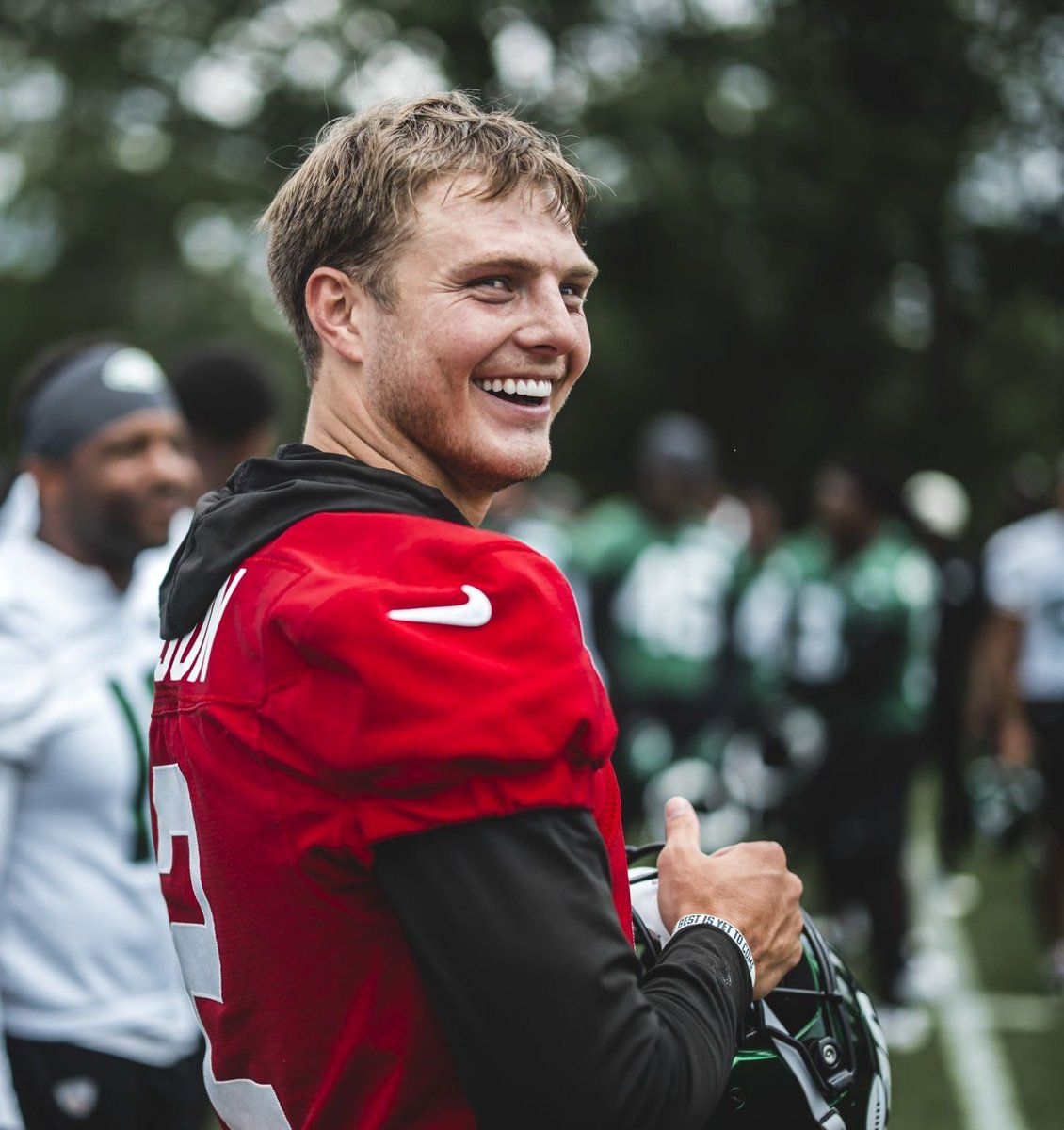 Harrison Glaser on Twitter: "Zach Wilson looks so happy at #Jets final OTA practice today, which ...