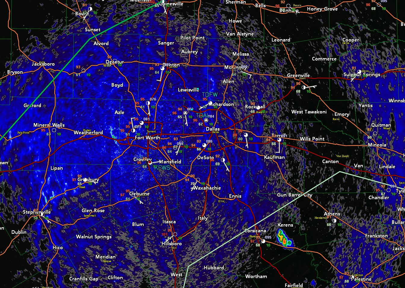 Collin Myers on Twitter: "#DFW: watch these outflow boundaries. (Thin lines in blue). These will ...