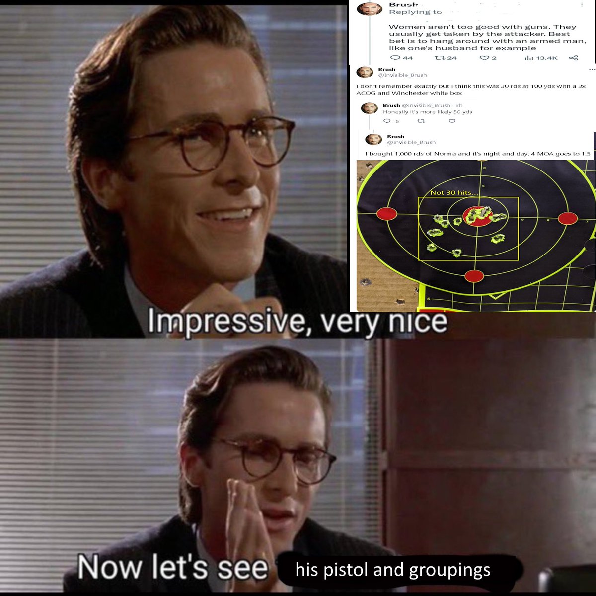 Tacticool Memes⚪ on Twitter: "Now imagine how bad this grouping would be under a shot timer ...