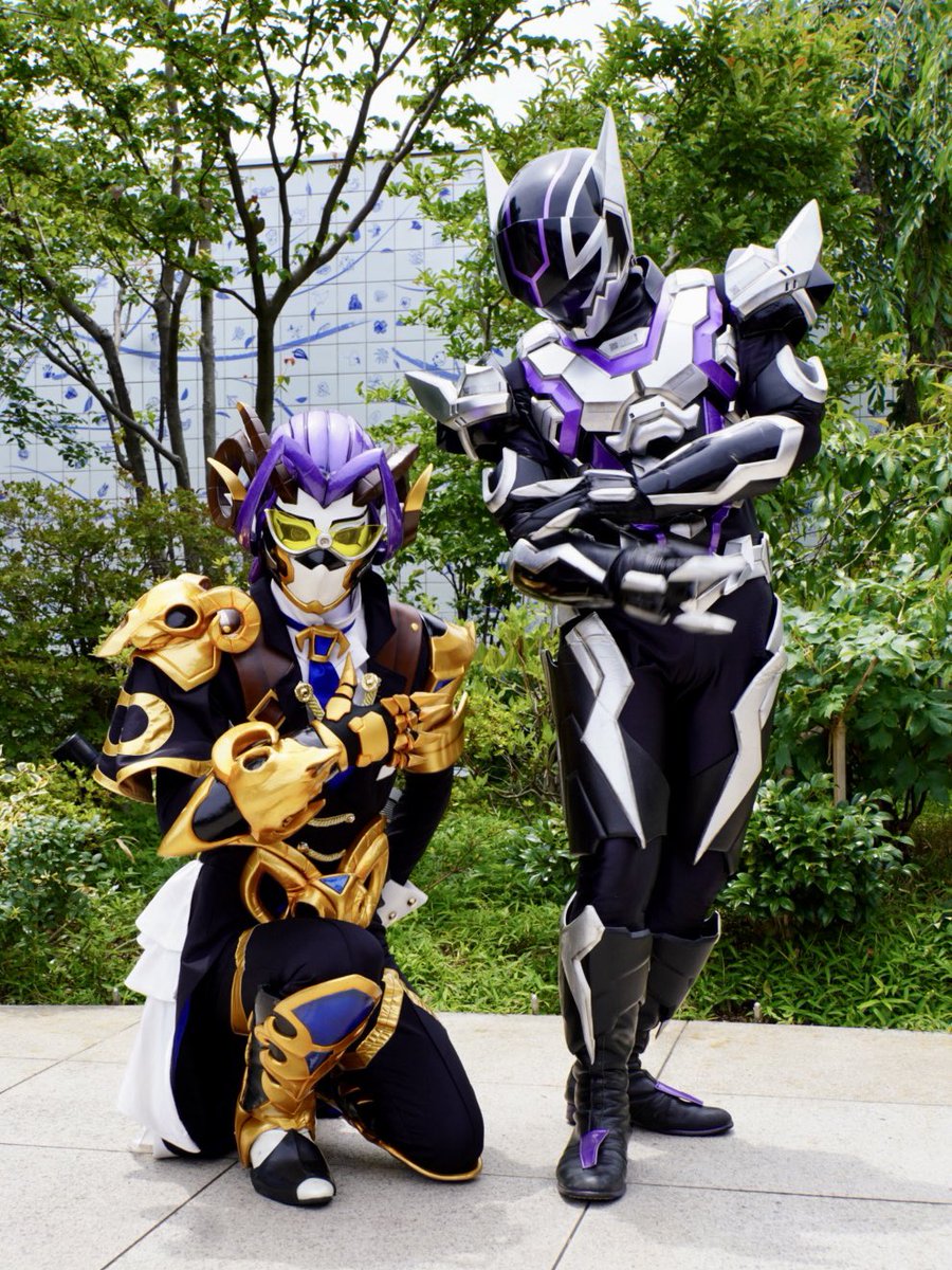 やまのさち on Twitter: "RT @mami_moco: 暑い中での撮影会ありがとうございました💜 #悪の秘密結社 #ヤバイ仮面 #メイド執事 #つばめの杜ひろば"