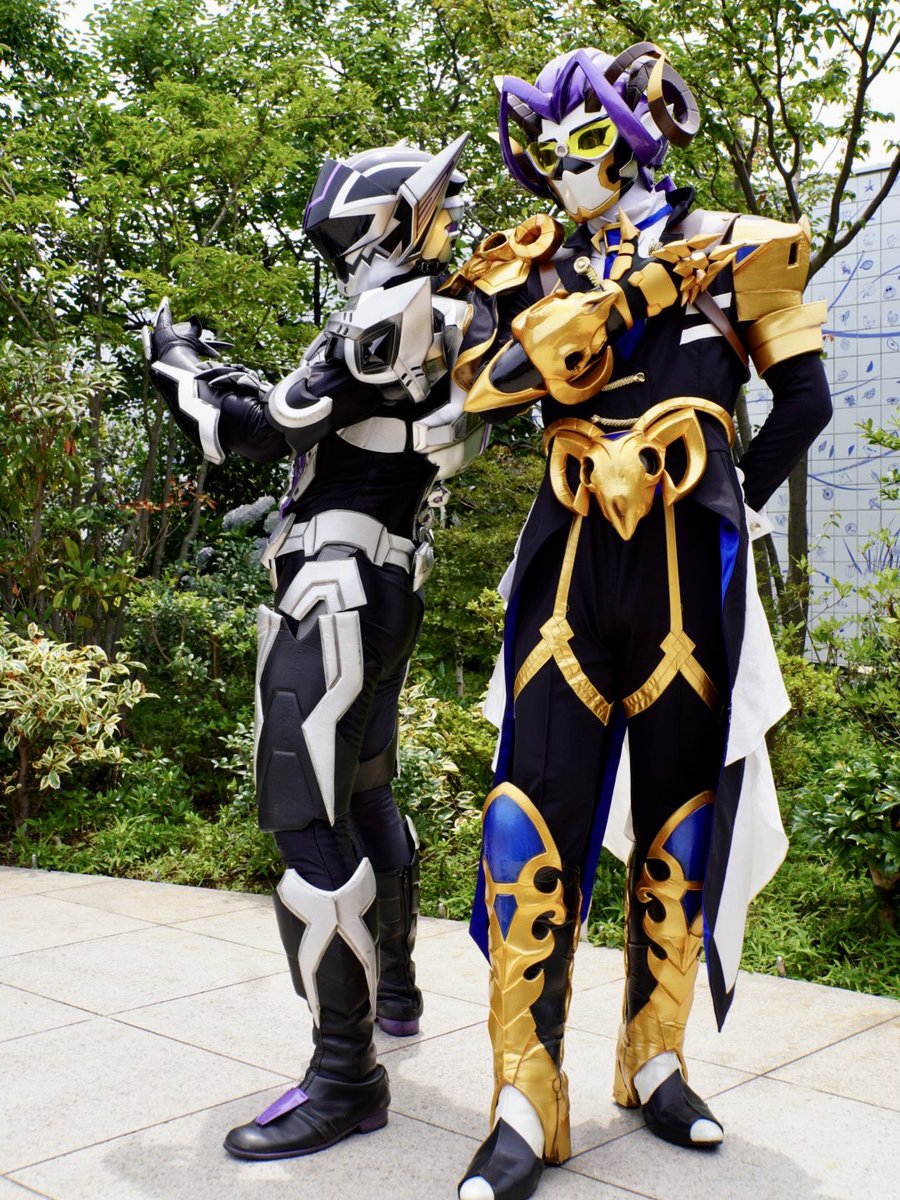 やまのさち on Twitter: "RT @mami_moco: 暑い中での撮影会ありがとうございました💜 #悪の秘密結社 #ヤバイ仮面 #メイド執事 #つばめの杜ひろば"