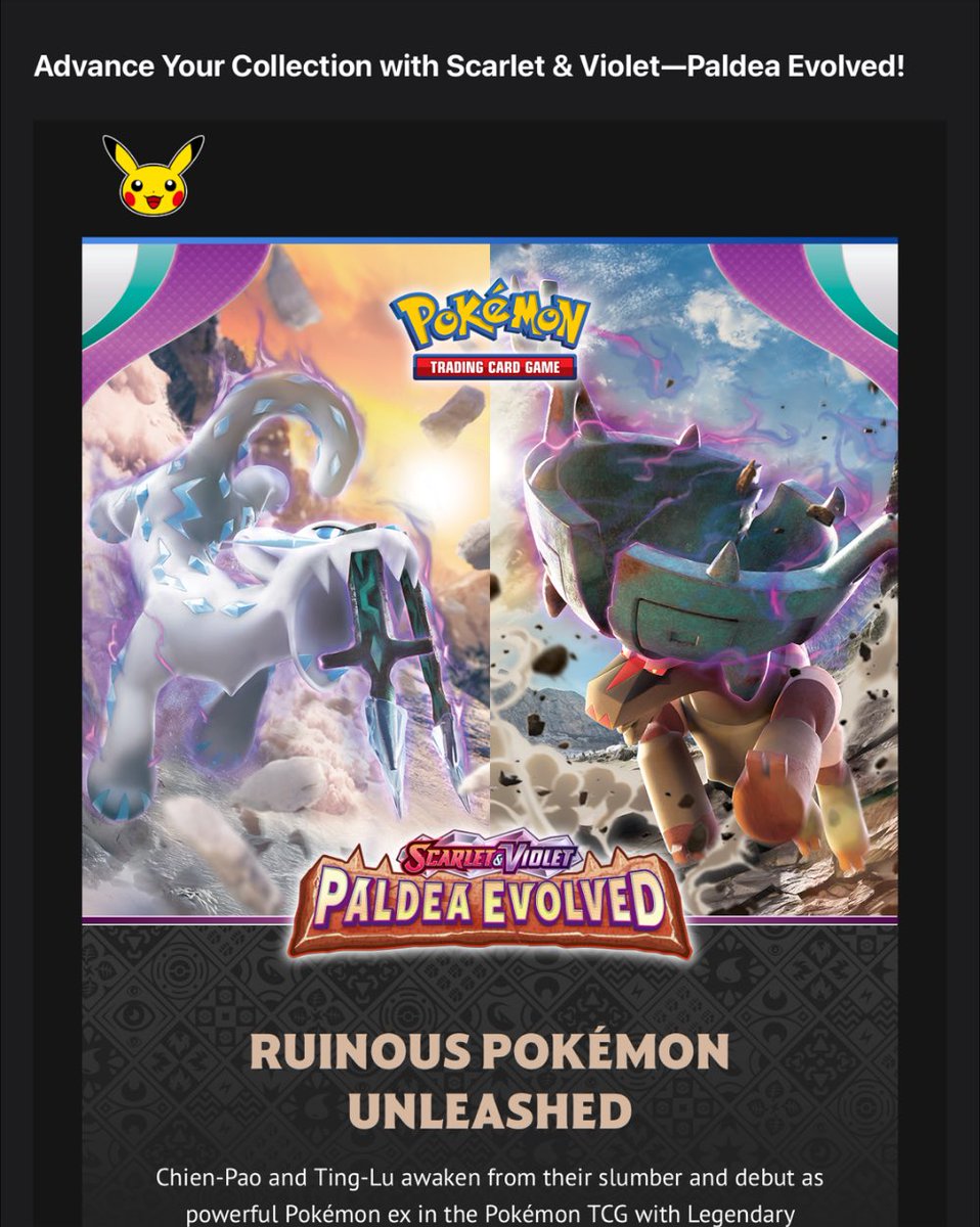 PTCGLポケカ情報局 ptcgonews.com (PTCGO) on Twitter: "PTCGL登録時のメールアドレスに新弾『Paldea Evolved』が3パック手に入るコードが ...