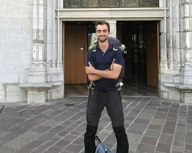 This is Henri d’Anselme, 24, dubbed the "Backpack Hero" by the French Press, who bravely and ...
